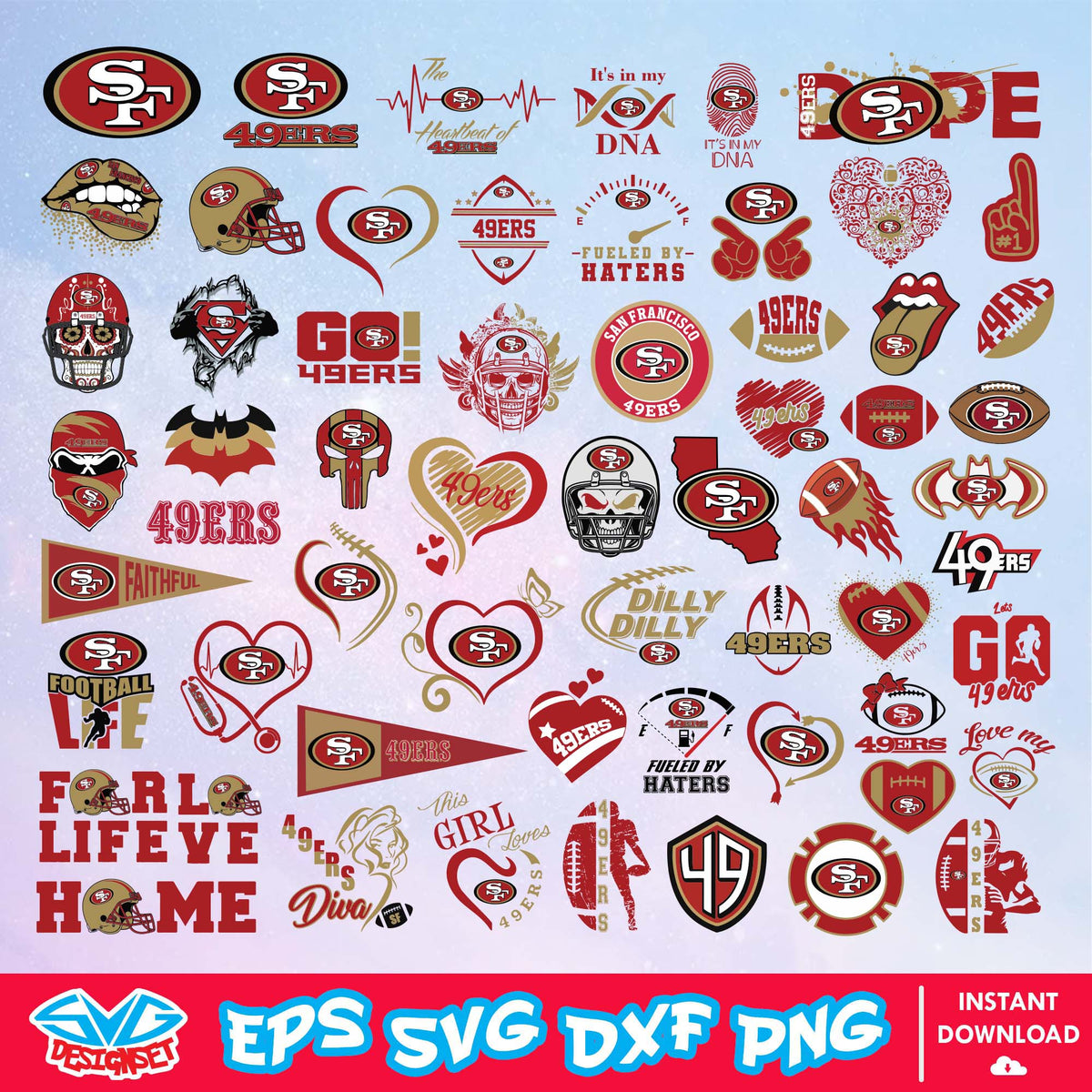 San Francisco 49ers Svg, National Football League Svg, NFL Svg, NFL Te