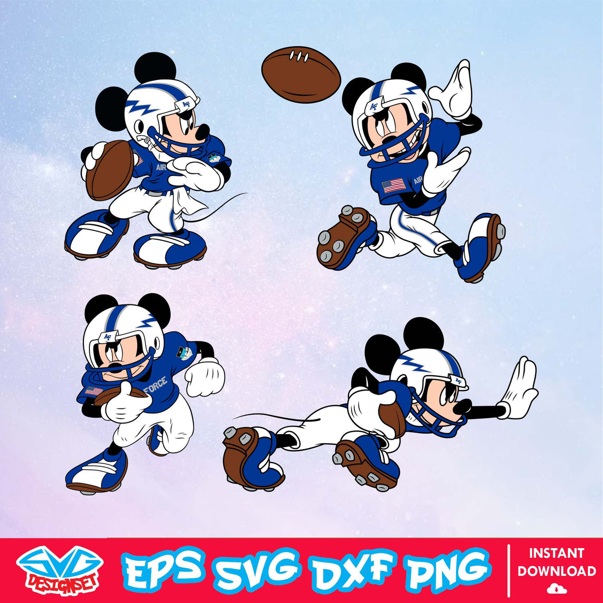 Air Force Falcons Mickey Mouse Disney SVG, NCAA SVG, Disney SVG, Vecto