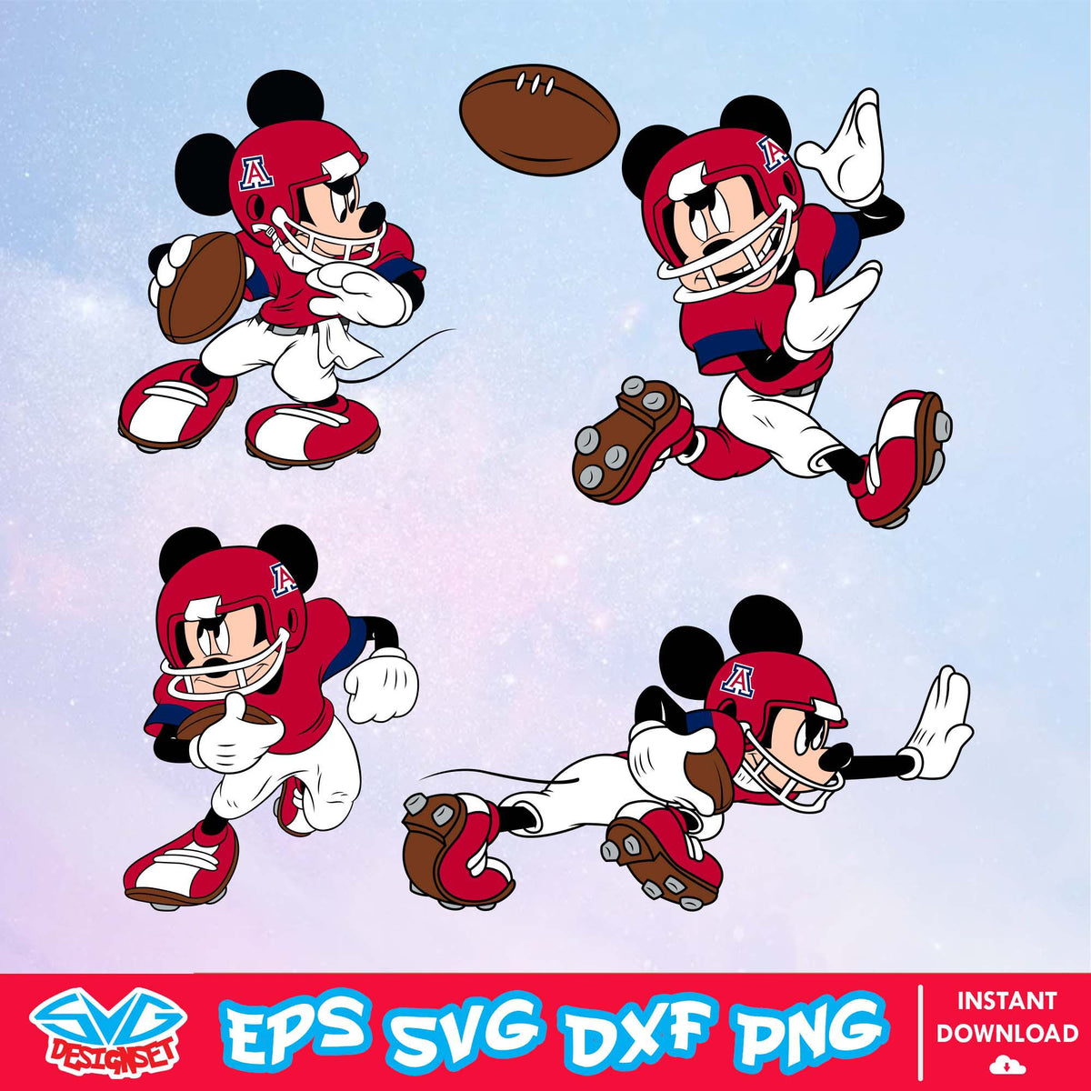 Arizona Wildcats Mickey Mouse Disney SVG, NCAA SVG, Disney SVG, Vector