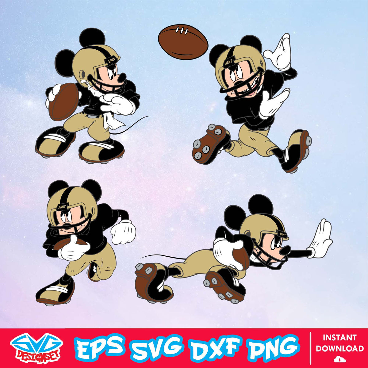 Army Black Knights Mickey Mouse Disney SVG, NCAA SVG, Disney SVG, Vect