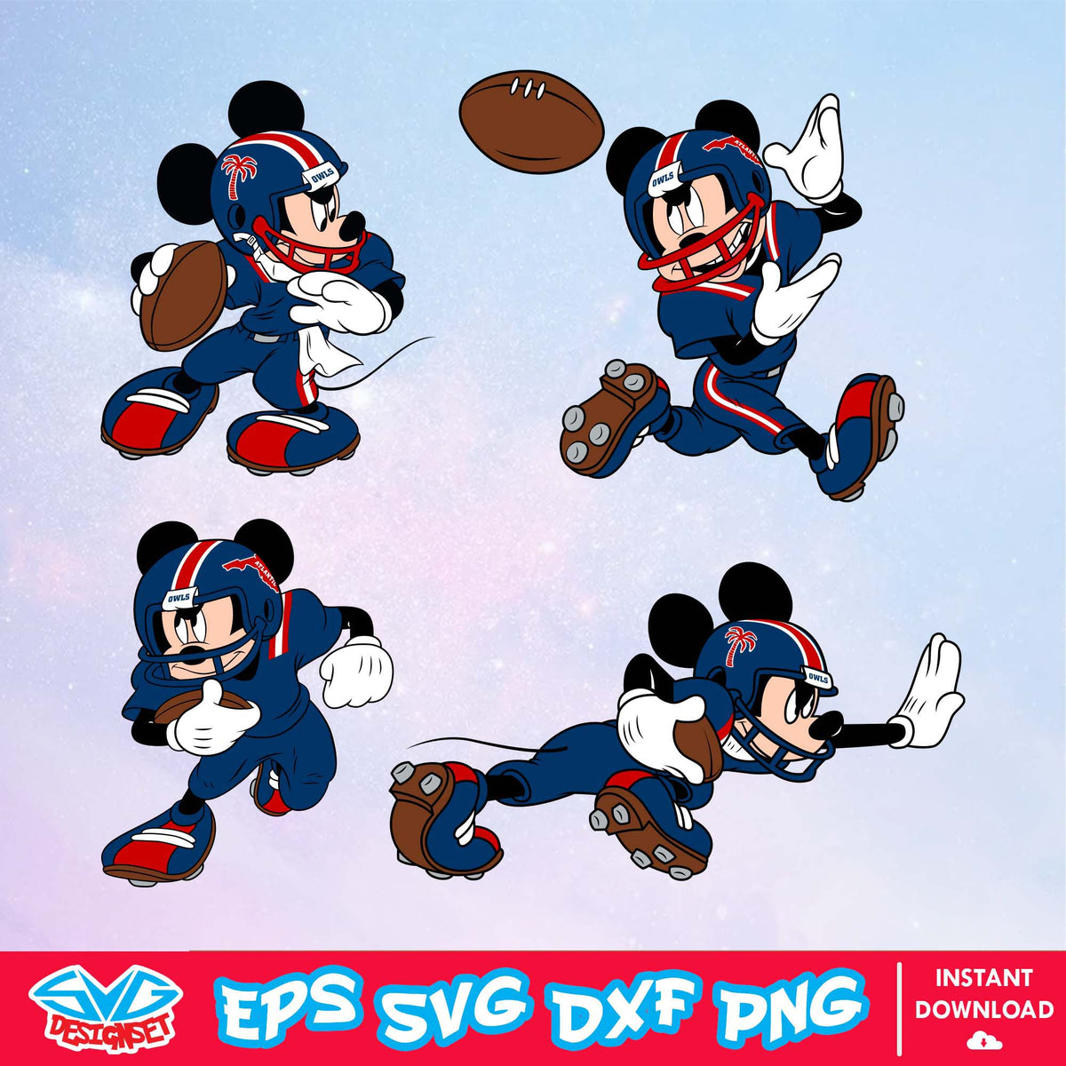 Florida Atlantic Owls Mickey Mouse Disney SVG, NCAA SVG, Disney SVG, V