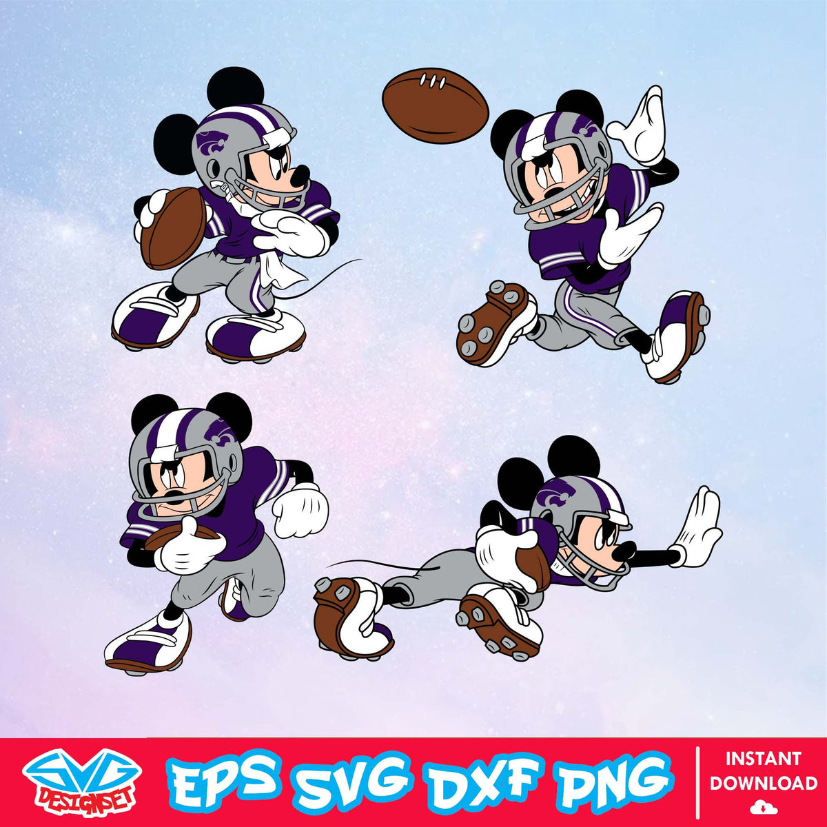 Kansas State Wildcats Mickey Mouse Disney SVG, NCAA SVG, Disney SVG, V