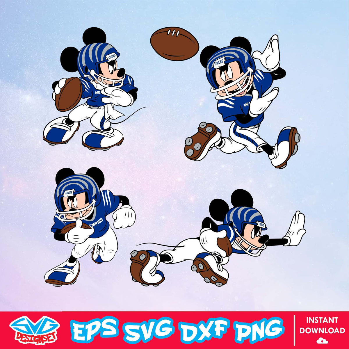 Memphis Tigers Mickey Mouse Disney SVG, NCAA SVG, Disney SVG, Vector,