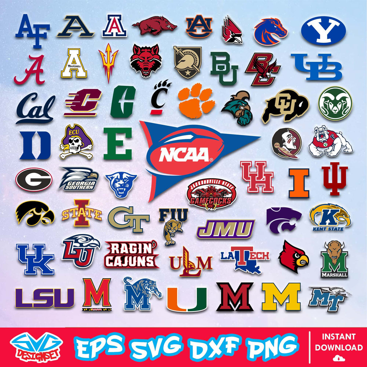 NCAAF Team Logo Svg, NCAAF Svg, NCAA Svg, NCAA Team Svg, Football Svg,