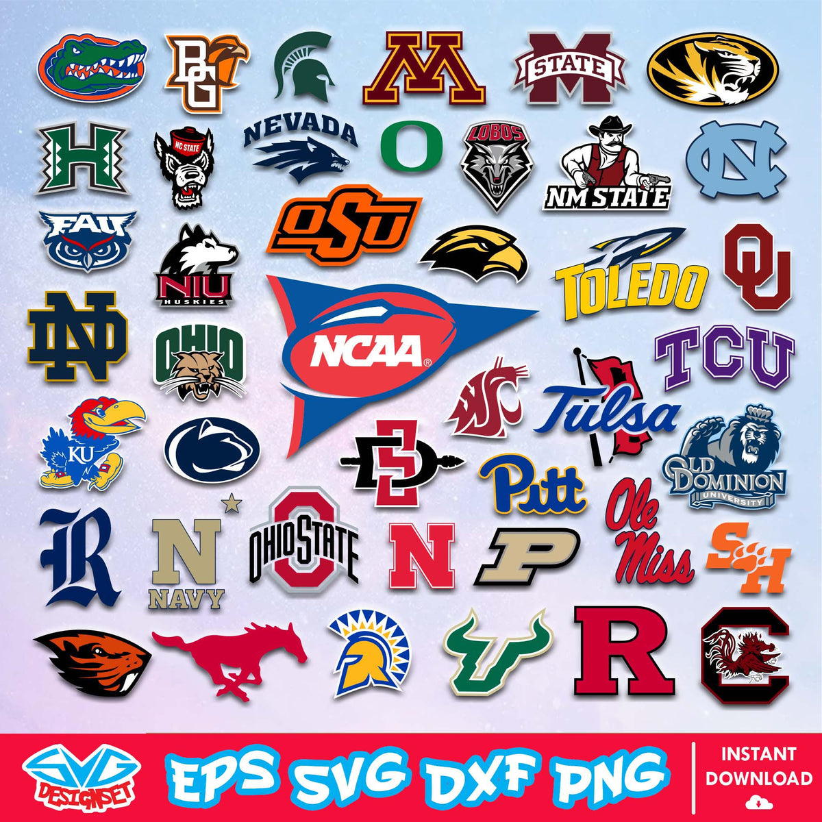 NCAAF Team Logo Svg, NCAAF Svg, NCAA Svg, NCAA Team Svg, Football Svg,