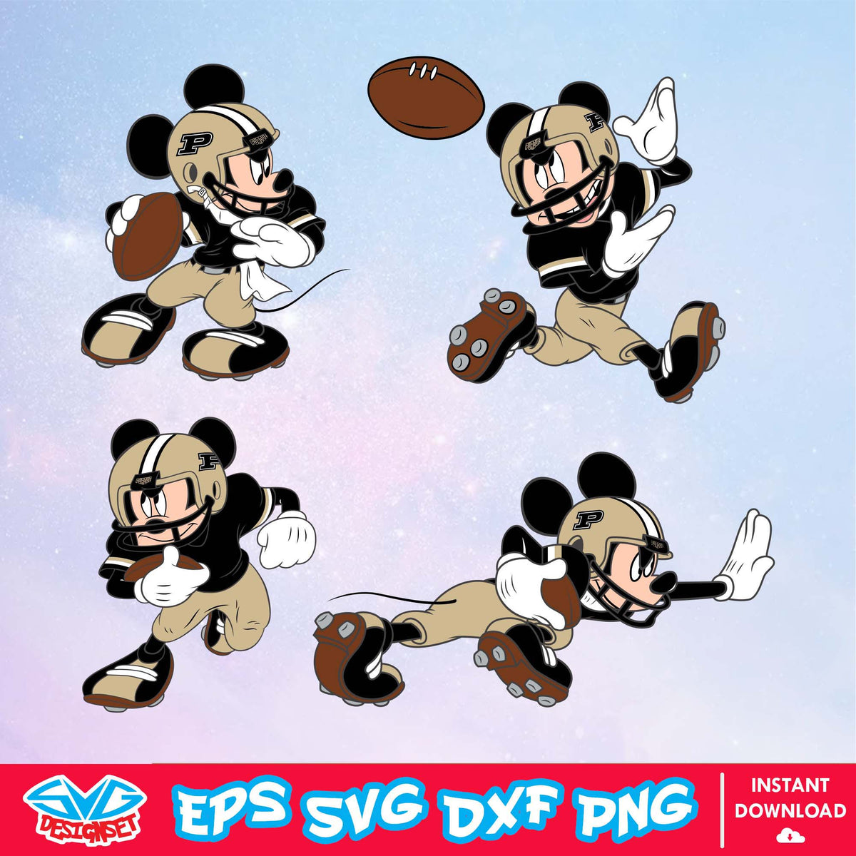 Purdue Boilermakers Mickey Mouse Disney SVG, NCAA SVG, Disney SVG, Vec