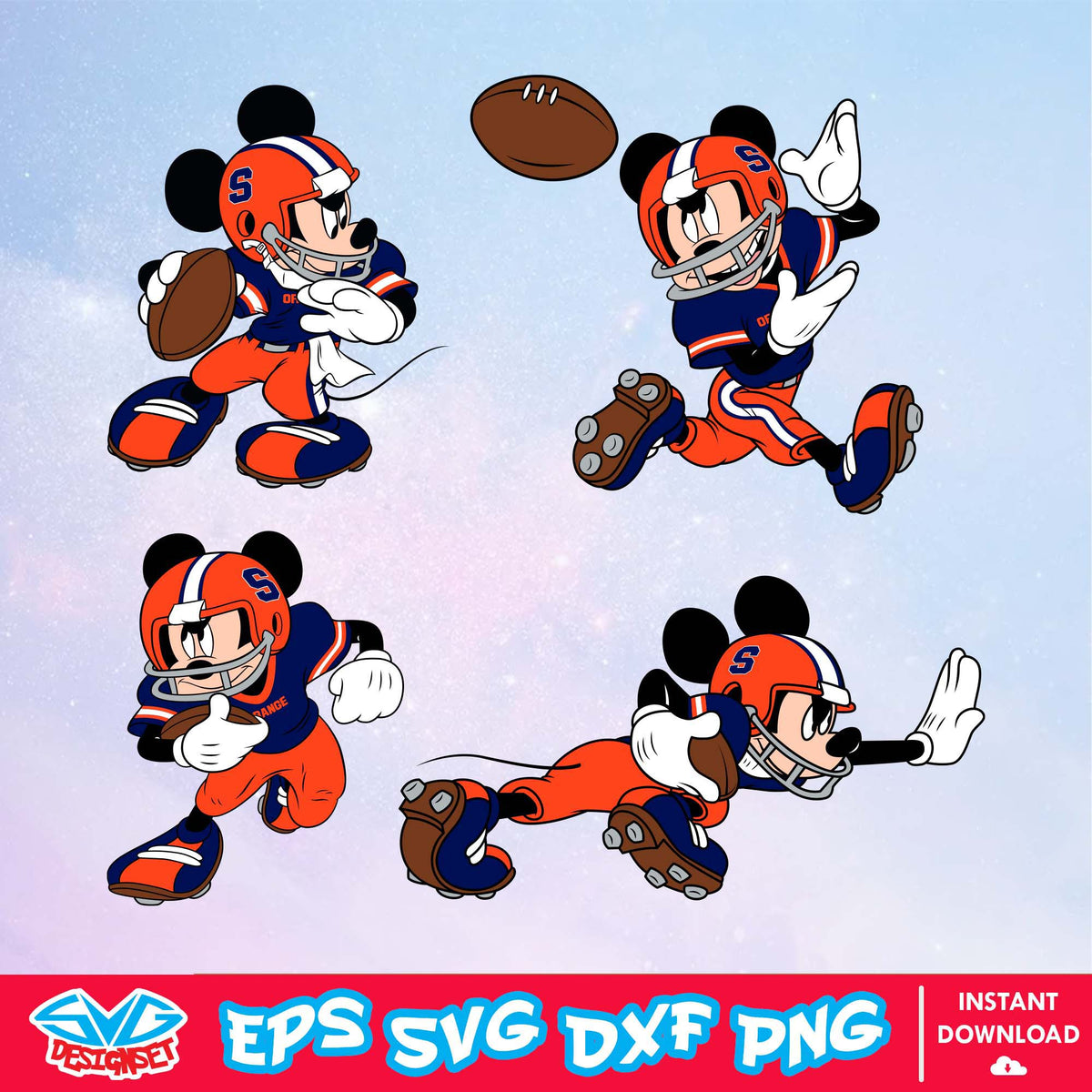 Syracuse Orange Mickey Mouse Disney SVG, NCAA SVG, Disney SVG, Vector,
