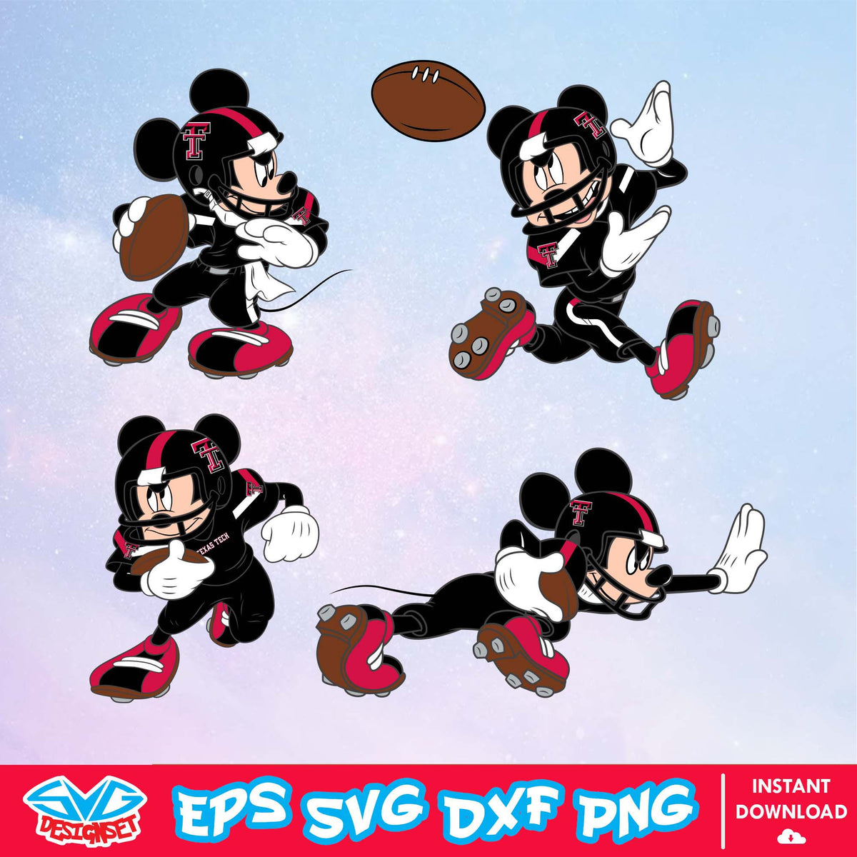 Texas Tech Red Raiders Mickey Mouse Disney SVG, NCAA SVG, Disney SVG,