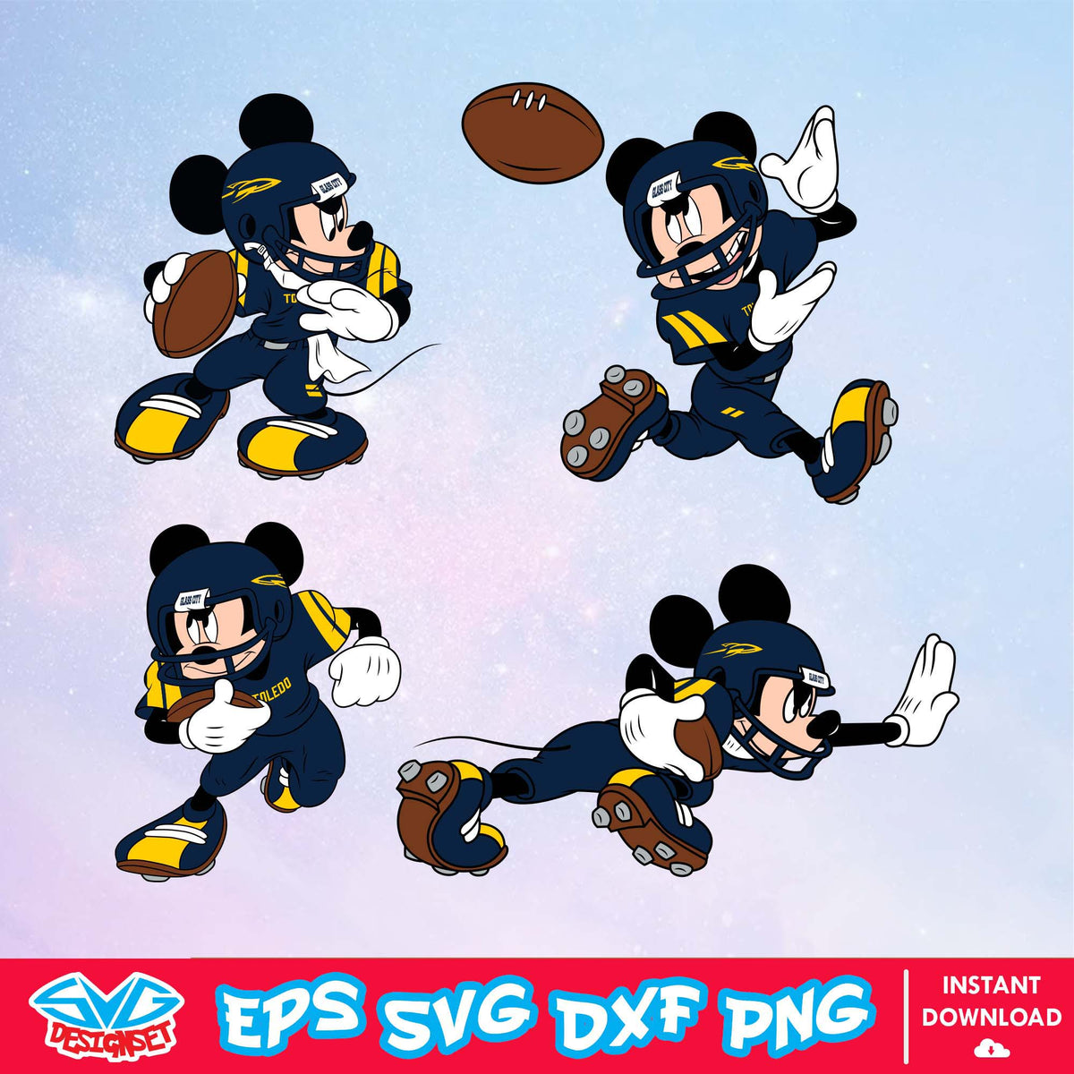 Toledo Rockets Mickey Mouse Disney SVG, NCAA SVG, Disney SVG, Vector,