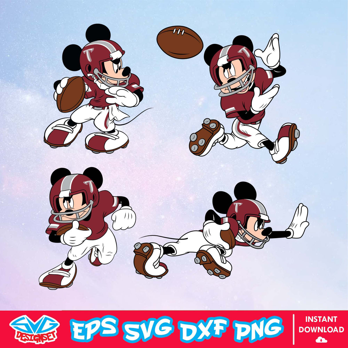 Troy Trojans Mickey Mouse Disney SVG, NCAA SVG, Disney SVG, Vector, Cr