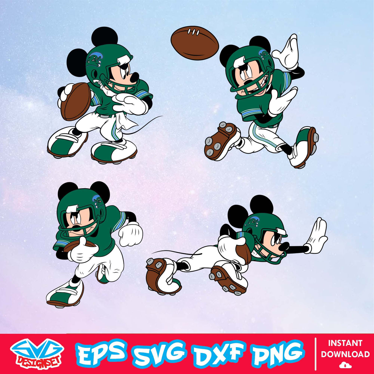 Tulane Green Wave Mickey Mouse Disney SVG, NCAA SVG, Disney SVG, Vecto