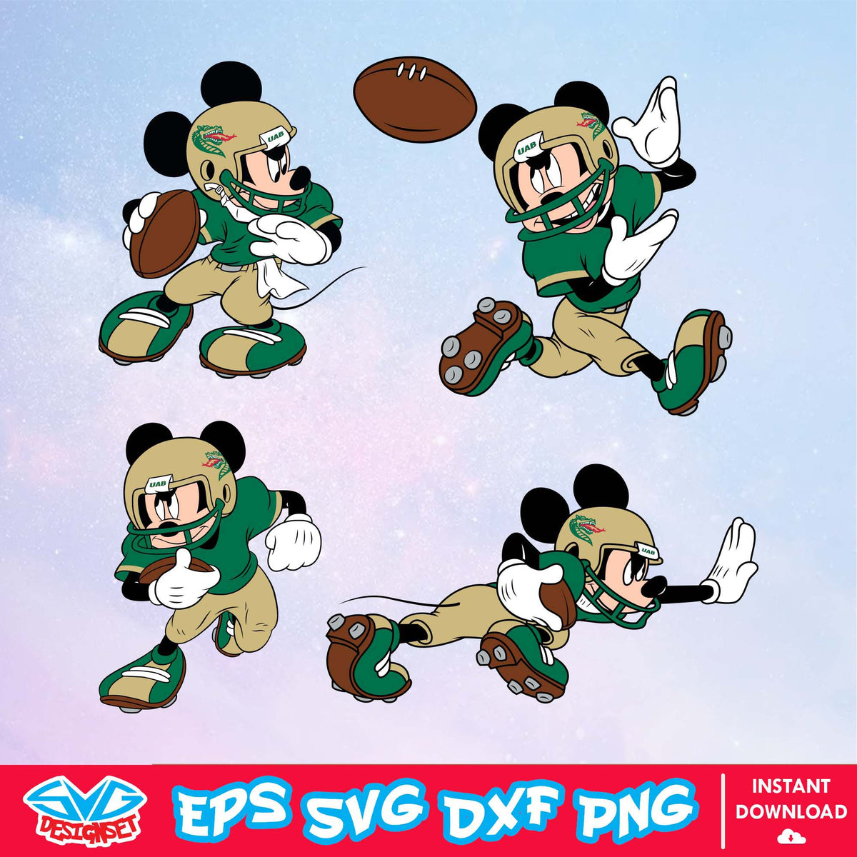 UAB Blazers Mickey Mouse Disney SVG, NCAA SVG, Disney SVG, Vector, Cri