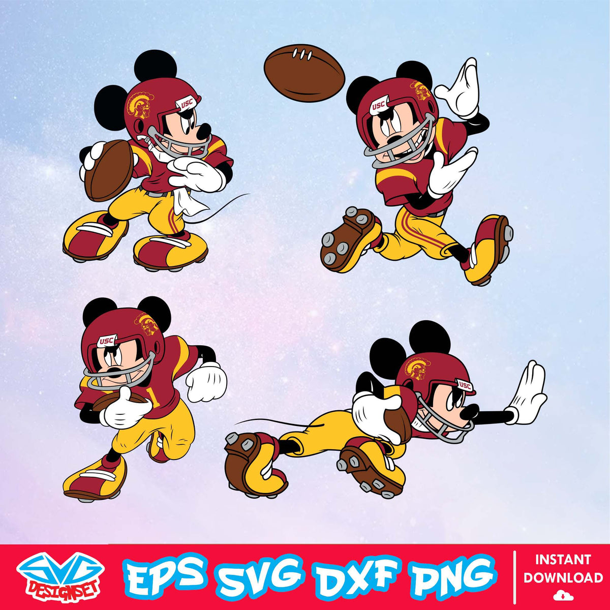 USC Trojans Mickey Mouse Disney SVG, NCAA SVG, Disney SVG, Vector, Cri