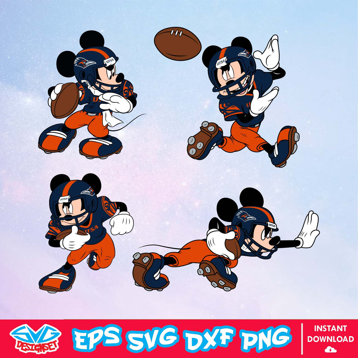 UTSA Roadrunners Mickey Mouse Disney SVG, NCAA SVG, Disney SVG, Vector