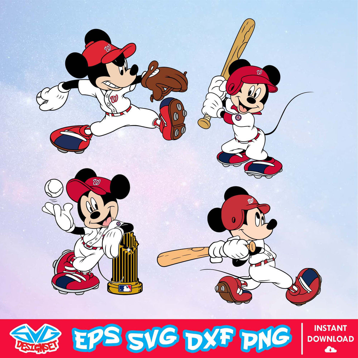 Washington Nationals Disney Mickey Mouse Team SVG, MLB SVG, Disney SVG