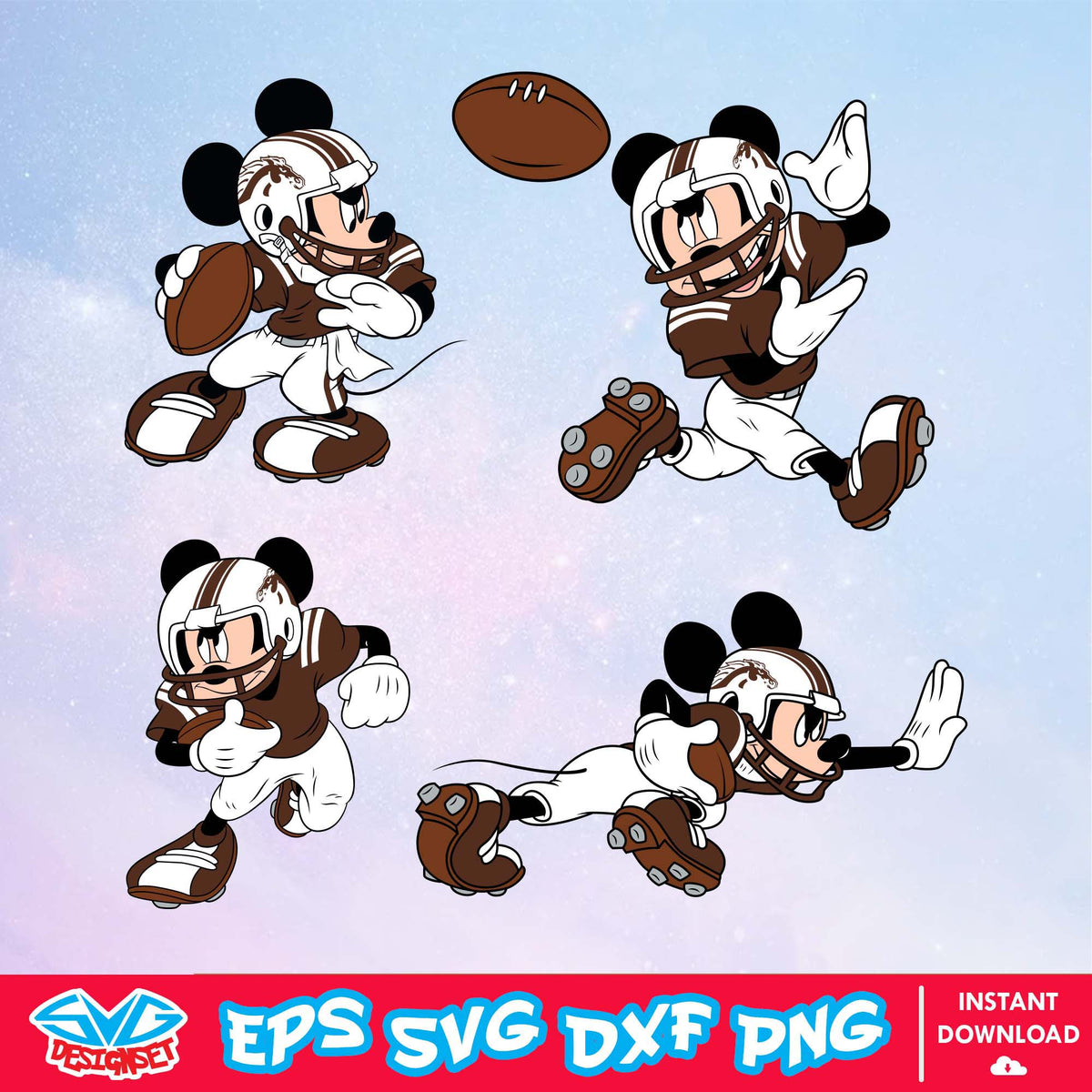 WMU Broncos Mickey Mouse Disney SVG, NCAA SVG, Disney SVG, Vector, Cri