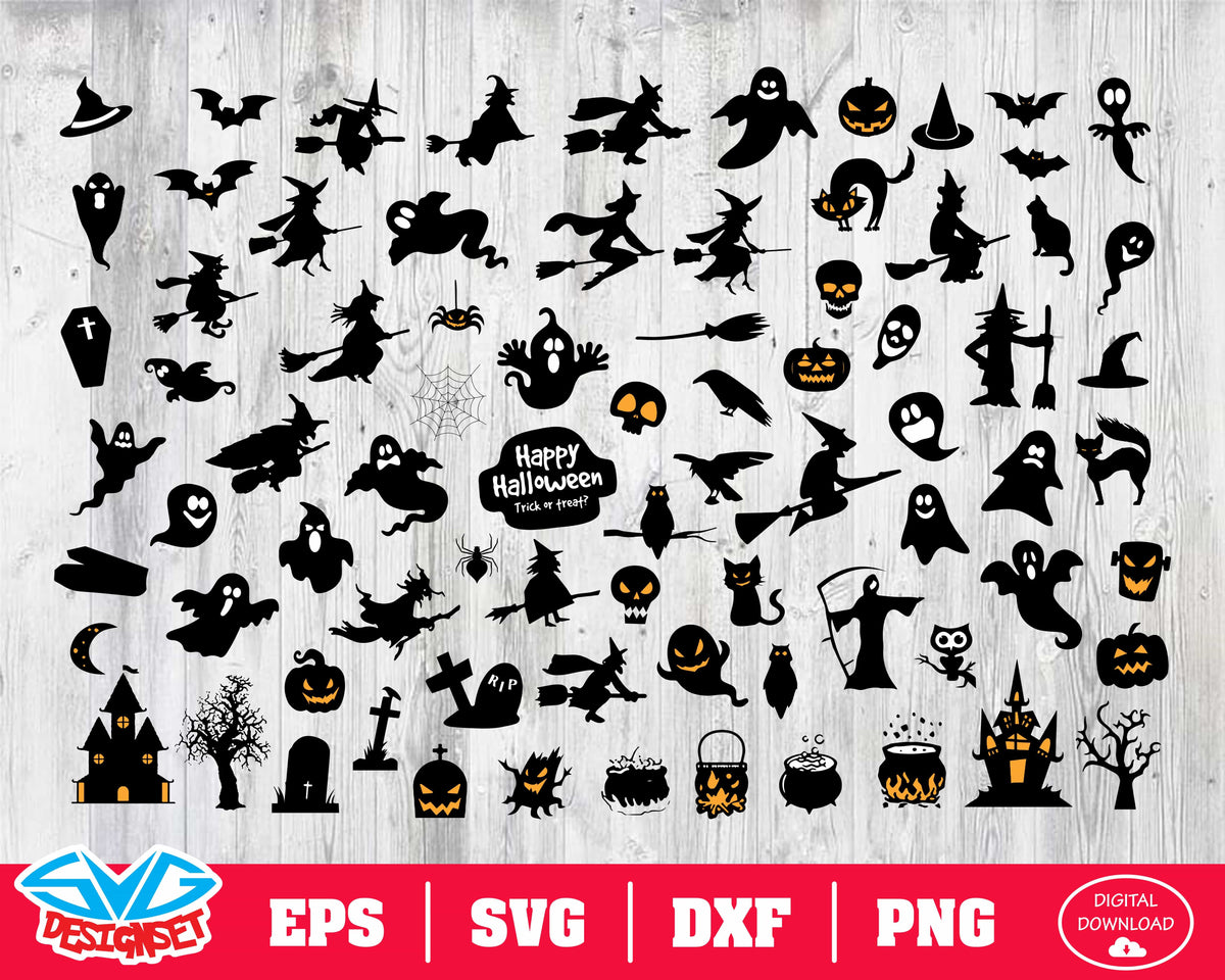 Halloween Svg, Dxf, Eps, Png, Clipart, Silhouette and Cutfiles