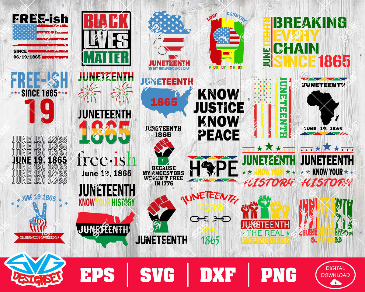 Juneteenth Svg, Dxf, Eps, Png, Clipart, Silhouette and Cutfiles