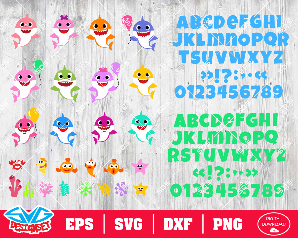 Shark Bundle Svg, Dxf, Eps, Png, Clipart, Silhouette and Cutfiles #9