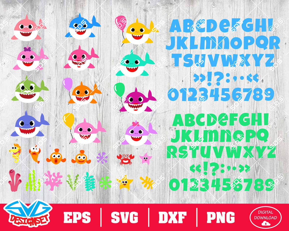 Shark Bundle Svg, Dxf, Eps, Png, Clipart, Silhouette and Cutfiles #8