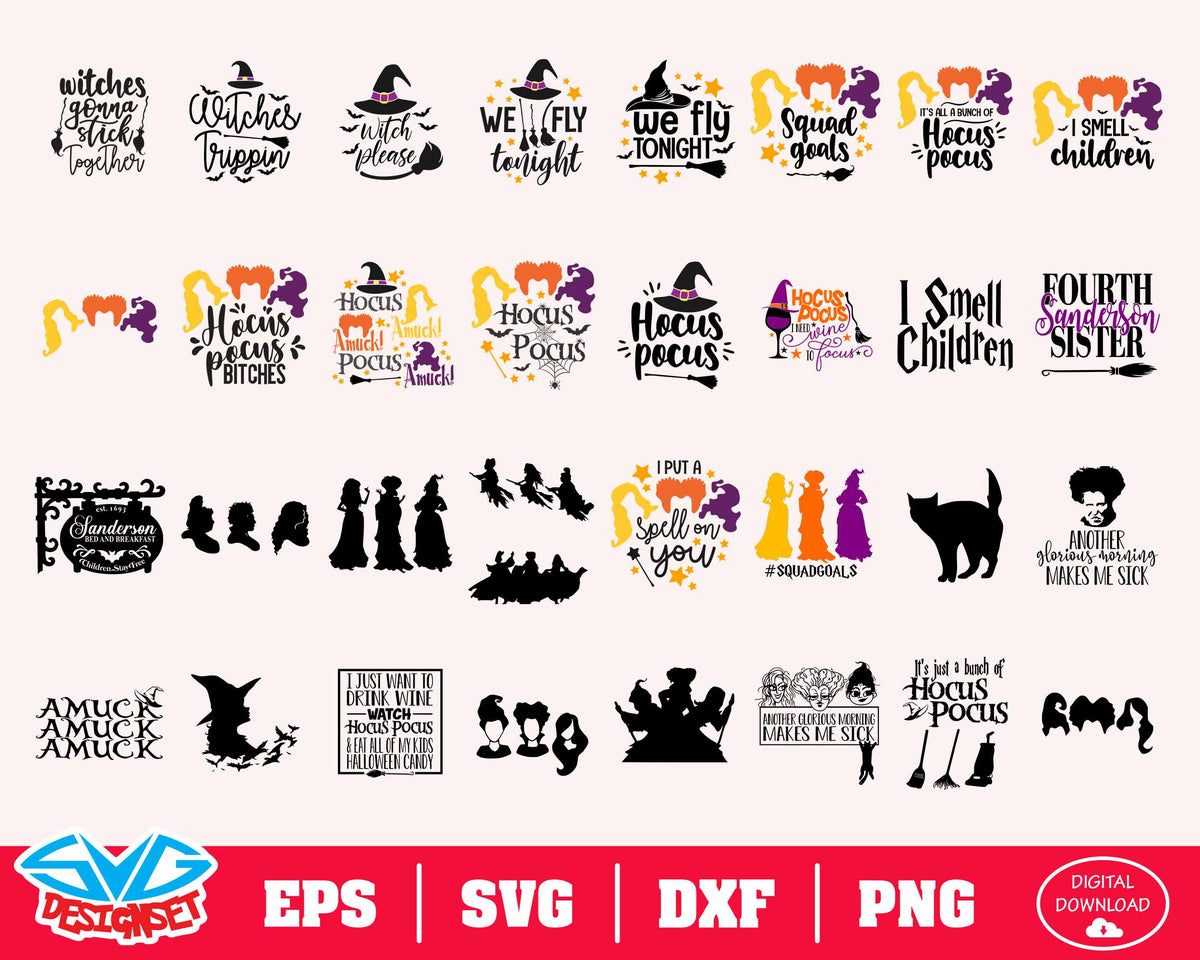 Hocus pocus Svg, Dxf, Eps, Png, Clipart, Silhouette and Cutfiles #4