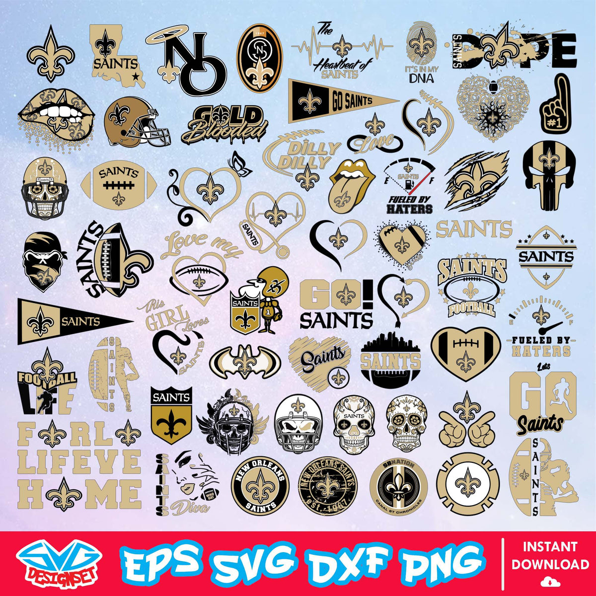 New Orleans Saints Svg, National Football League Svg, NFL Svg, NFL Tea